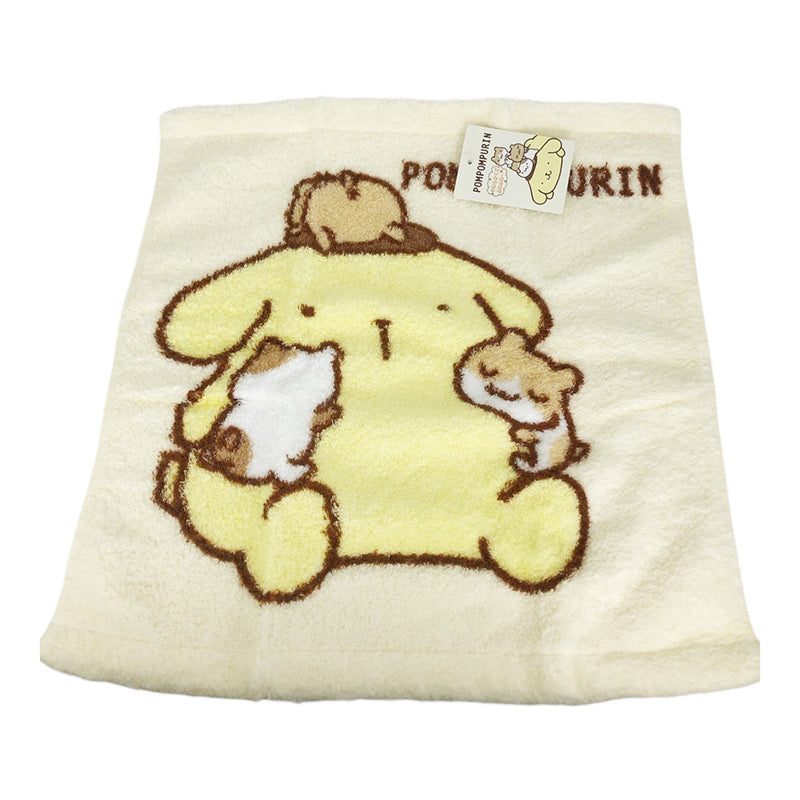 Pompompurin Square Facial Towel – Soft and Cute Sanrio Design – Zakka House